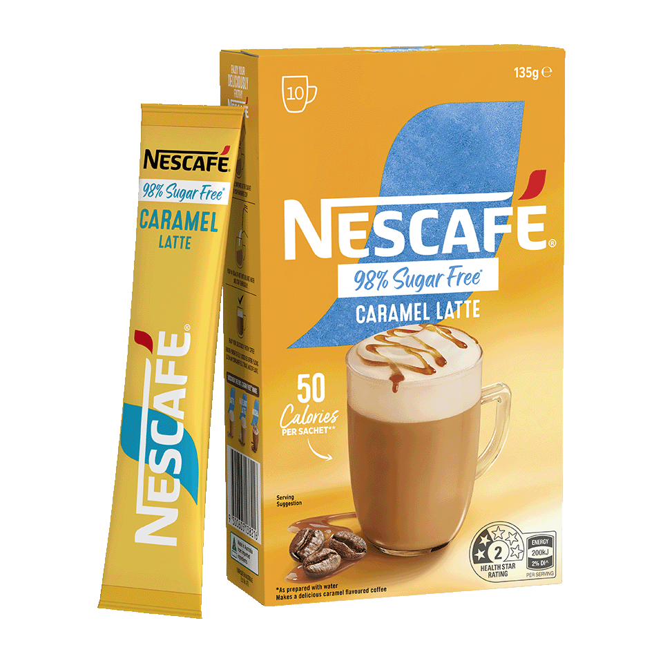 NESCAFÉ® Sugar Free Caramel Latte Sachets | Nescafé AU